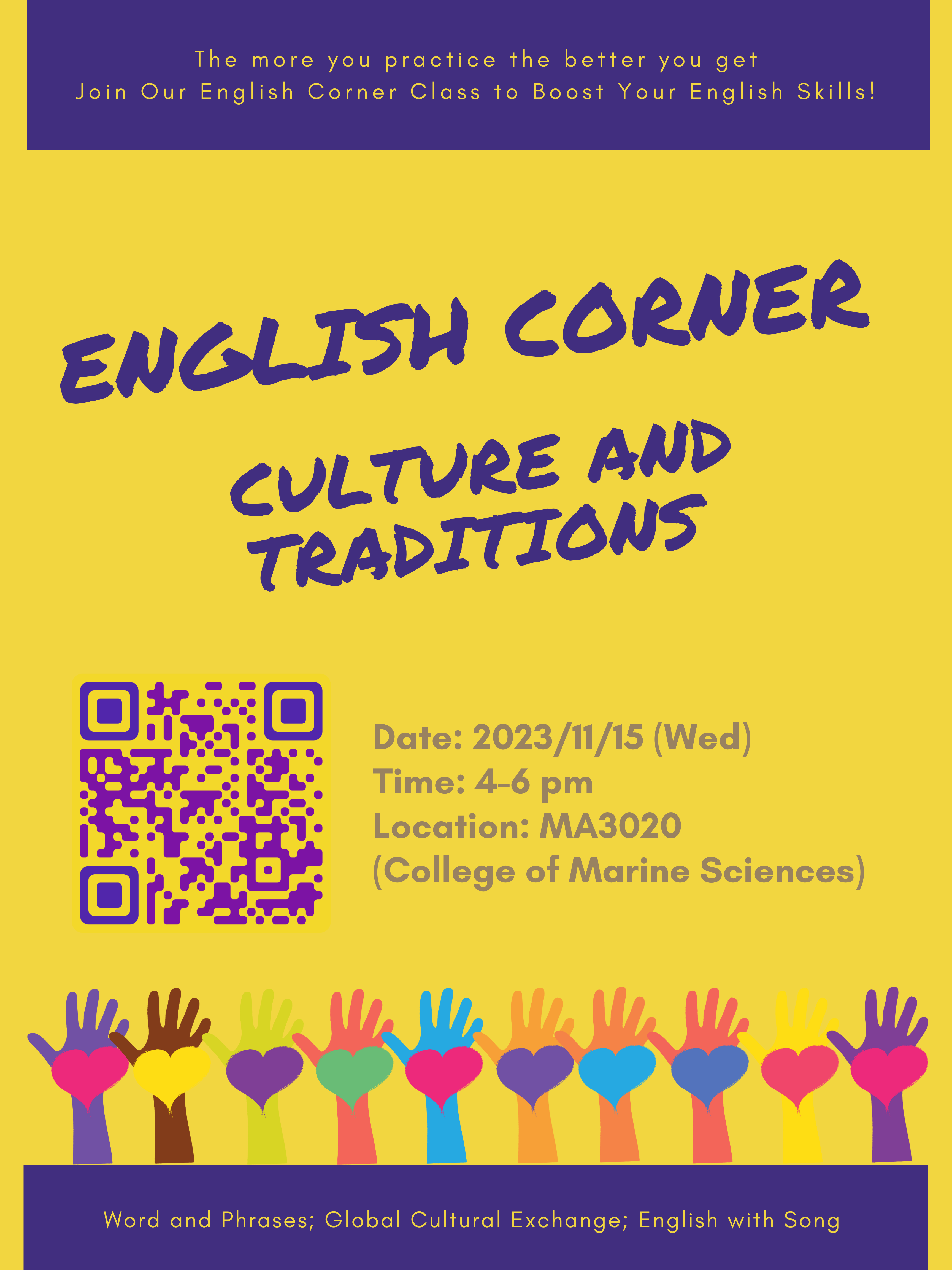 11/15(Wed) English Corner in CMS—Culture and Traditions - 國立中山大學海洋科學學院 ...